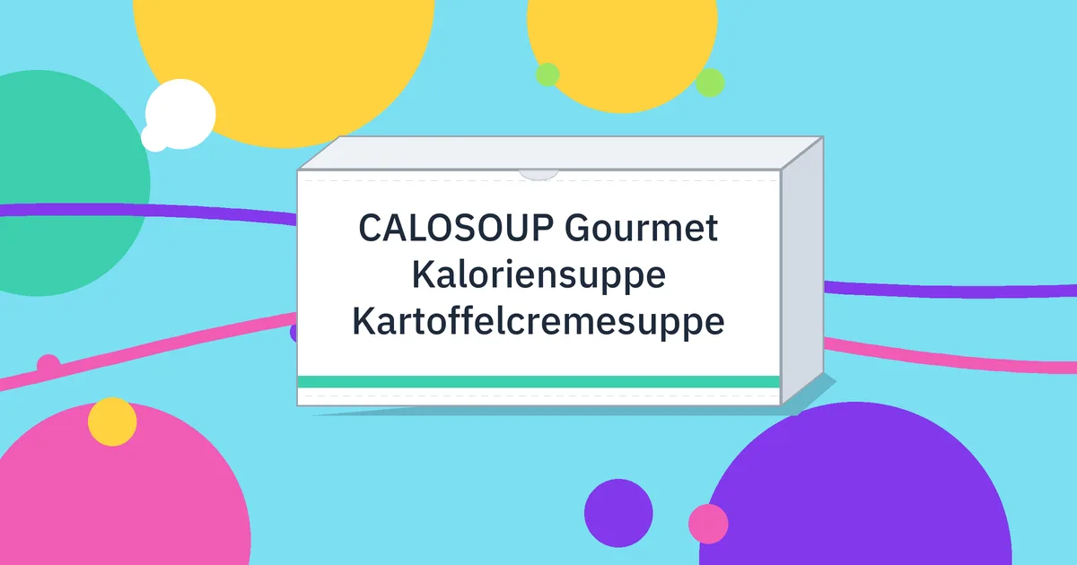 Symbolbild: Packung mit der Aufschrift CALOSOUP Gourmet Kaloriensuppe Kartoffelcremesuppe (PZN 20803190) – Verfügbarkeit und Bezug in Apotheken in Frankfurt am Main