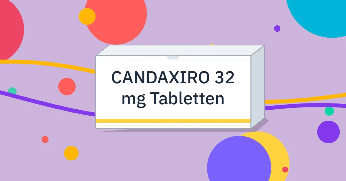Symbolbild: Packung mit der Aufschrift CANDAXIRO 32 mg Tabletten (PZN 14363172) – Verfügbarkeit und Bezug in Apotheken in Frankfurt am Main