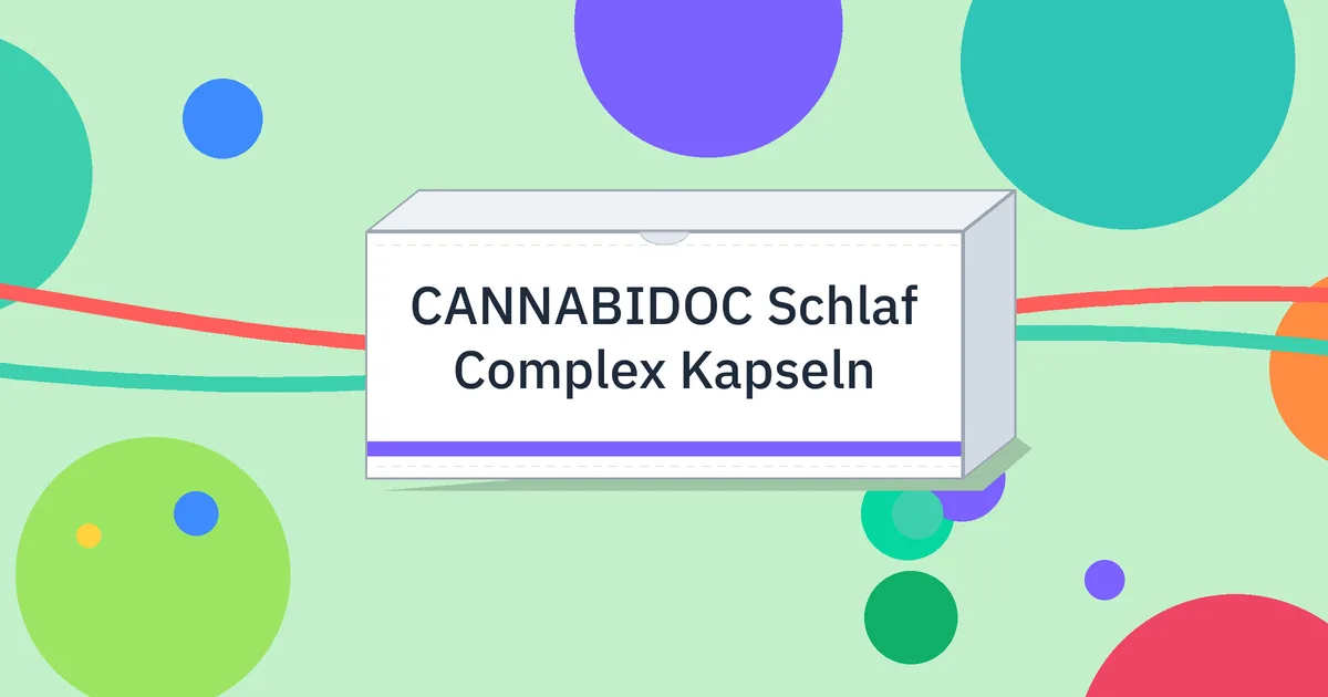 Symbolbild: Packung mit der Aufschrift CANNABIDOC Schlaf Complex Kapseln (PZN 20037896) – Verfügbarkeit und Bezug in Apotheken in Frankfurt am Main