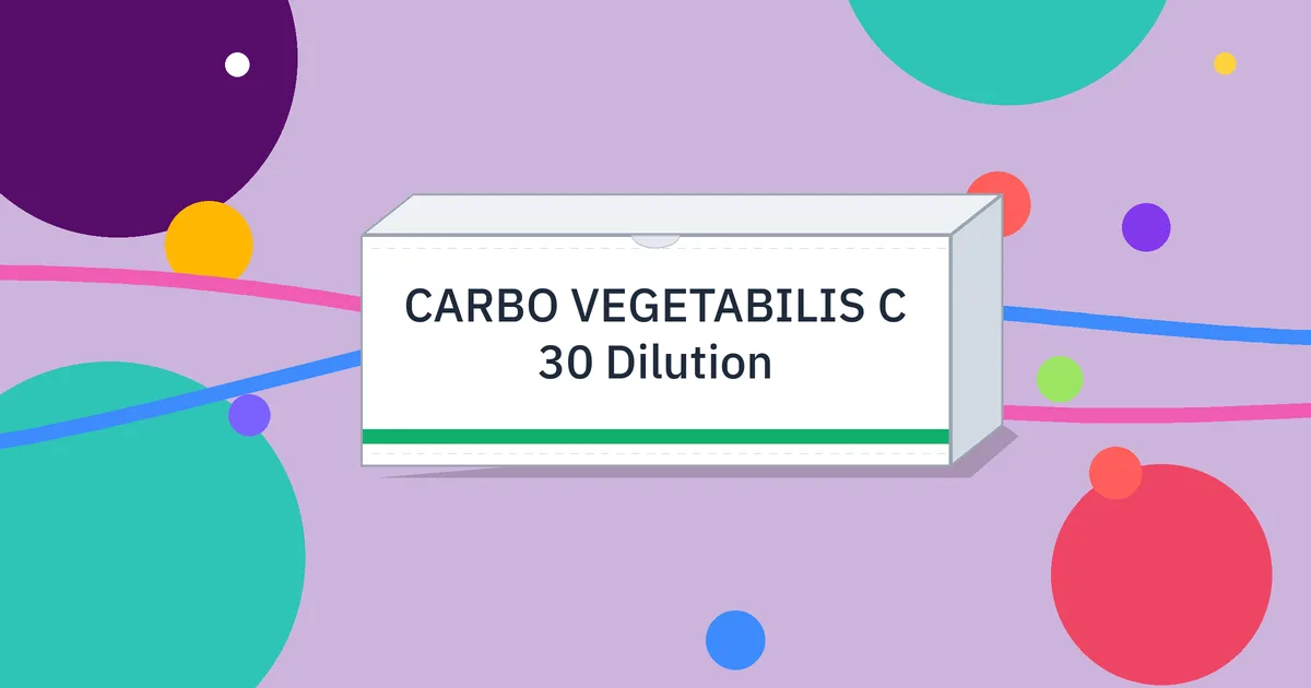Symbolbild: Packung mit der Aufschrift CARBO VEGETABILIS C 30 Dilution (PZN 07163521) – Verfügbarkeit und Bezug in Apotheken in Frankfurt am Main