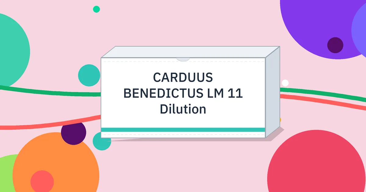 Symbolbild: Packung mit der Aufschrift CARDUUS BENEDICTUS LM 11 Dilution (PZN 13430073) – Verfügbarkeit und Bezug in Apotheken in Frankfurt am Main