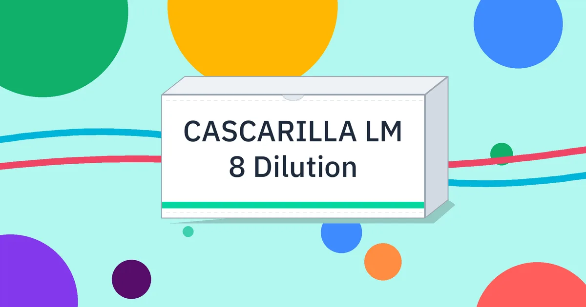 Symbolbild: Packung mit der Aufschrift CASCARILLA LM 8 Dilution (PZN 13433315) – Verfügbarkeit und Bezug in Apotheken in Frankfurt am Main
