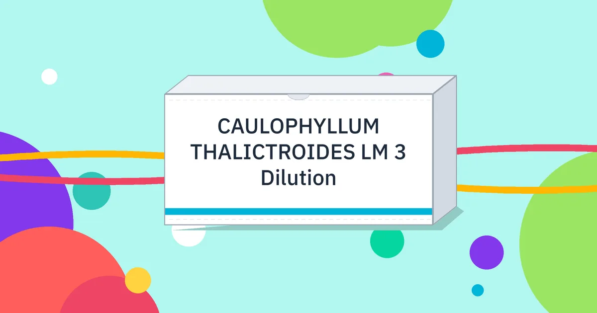Symbolbild: Packung mit der Aufschrift CAULOPHYLLUM THALICTROIDES LM 3 Dilution (PZN 13434668) – Verfügbarkeit und Bezug in Apotheken in Frankfurt am Main