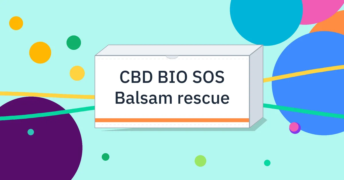 Symbolbild: Packung mit der Aufschrift CBD BIO SOS Balsam rescue (PZN 16871926) – Verfügbarkeit und Bezug in Apotheken in Frankfurt am Main