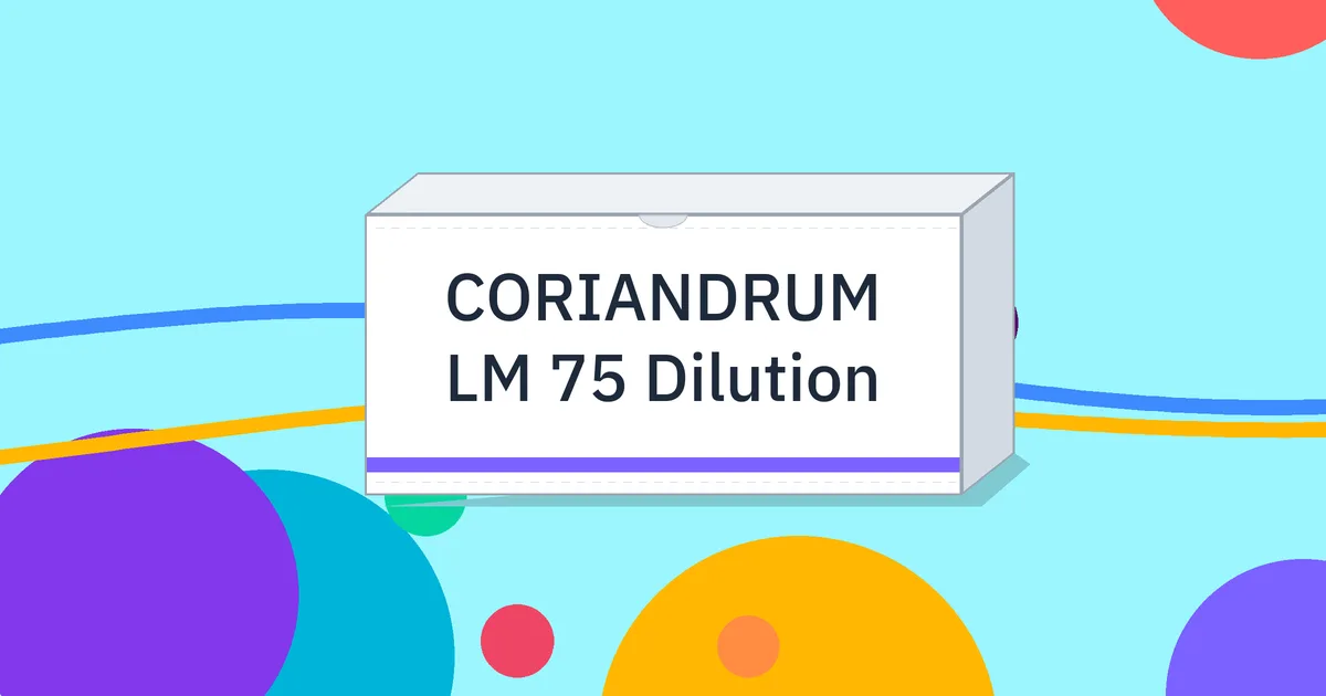 Symbolbild: Packung mit der Aufschrift CORIANDRUM LM 75 Dilution (PZN 12834710) – Verfügbarkeit und Bezug in Apotheken in Frankfurt am Main