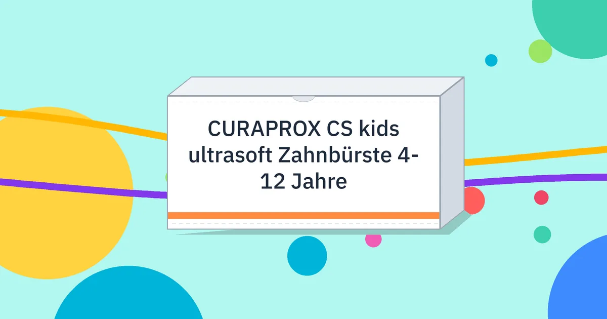 Symbolbild: Packung mit der Aufschrift CURAPROX CS kids ultrasoft Zahnbürste 4-12 Jahre (PZN 16779244) – Verfügbarkeit und Bezug in Apotheken in Frankfurt am Main