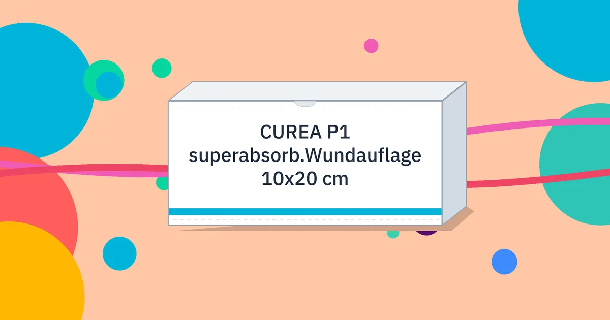 Symbolbild: Packung mit der Aufschrift CUREA P1 superabsorb.Wundauflage 10x20 cm (PZN 04122639) – Verfügbarkeit und Bezug in Apotheken in Frankfurt am Main