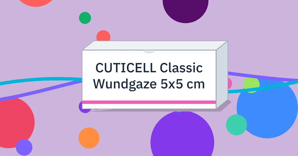 Symbolbild: Packung mit der Aufschrift CUTICELL Classic Wundgaze 5x5 cm (PZN 04979067) – Verfügbarkeit und Bezug in Apotheken in Frankfurt am Main