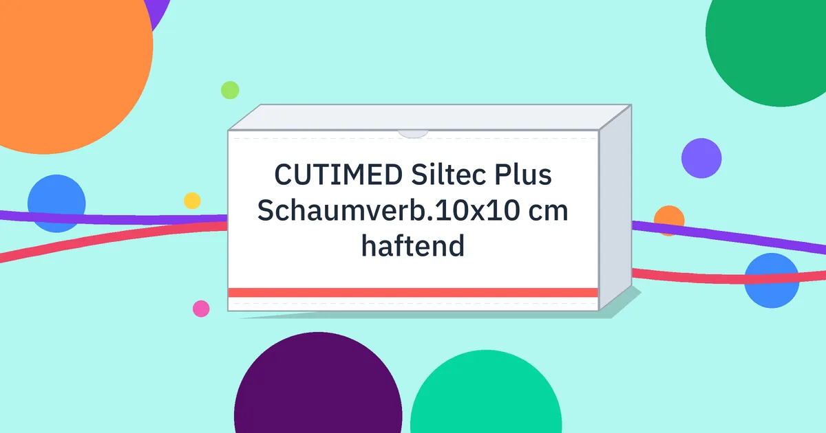 Symbolbild: Packung mit der Aufschrift CUTIMED Siltec Plus Schaumverb.10x10 cm haftend (PZN 19472894) – Verfügbarkeit und Bezug in Apotheken in Frankfurt am Main
