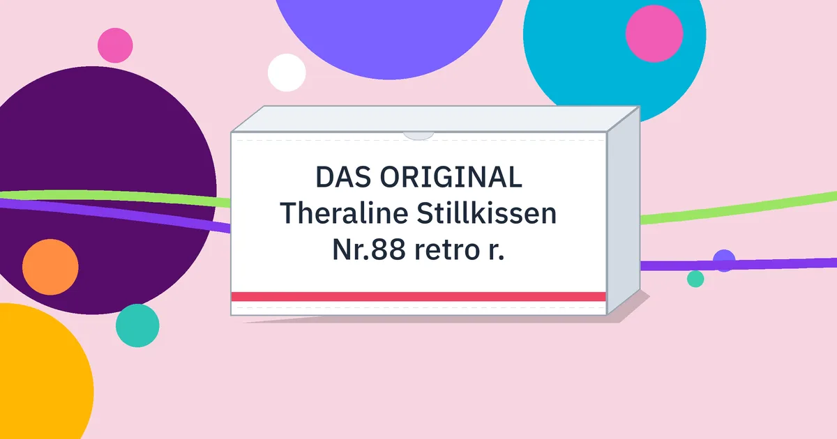Symbolbild: Packung mit der Aufschrift DAS ORIGINAL Theraline Stillkissen Nr.88 retro r. (PZN 09532017) – Verfügbarkeit und Bezug in Apotheken in Frankfurt am Main