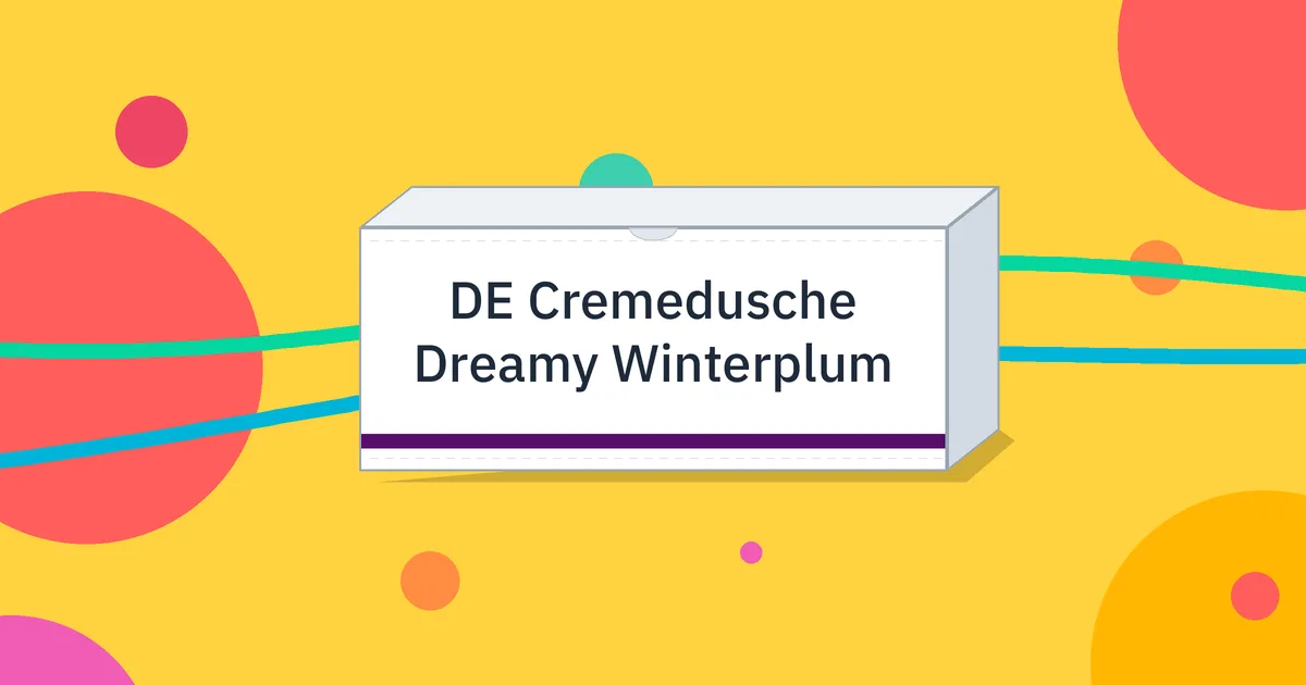 Symbolbild: Packung mit der Aufschrift DE Cremedusche Dreamy Winterplum (PZN 18798665) – Verfügbarkeit und Bezug in Apotheken in Frankfurt am Main