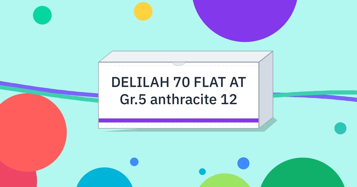 Symbolbild: Packung mit der Aufschrift DELILAH 70 FLAT AT Gr.5 anthracite 12 (PZN 13848364) – Verfügbarkeit und Bezug in Apotheken in Frankfurt am Main