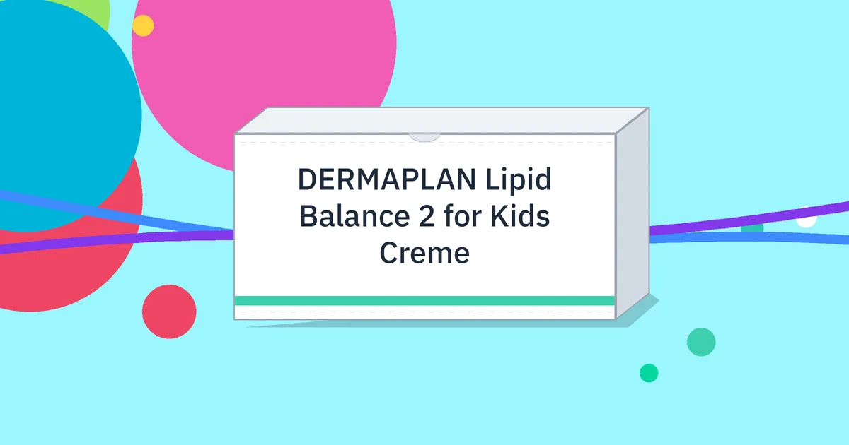 Symbolbild: Packung mit der Aufschrift DERMAPLAN Lipid Balance 2 for Kids Creme (PZN 15583958) – Verfügbarkeit und Bezug in Apotheken in Frankfurt am Main