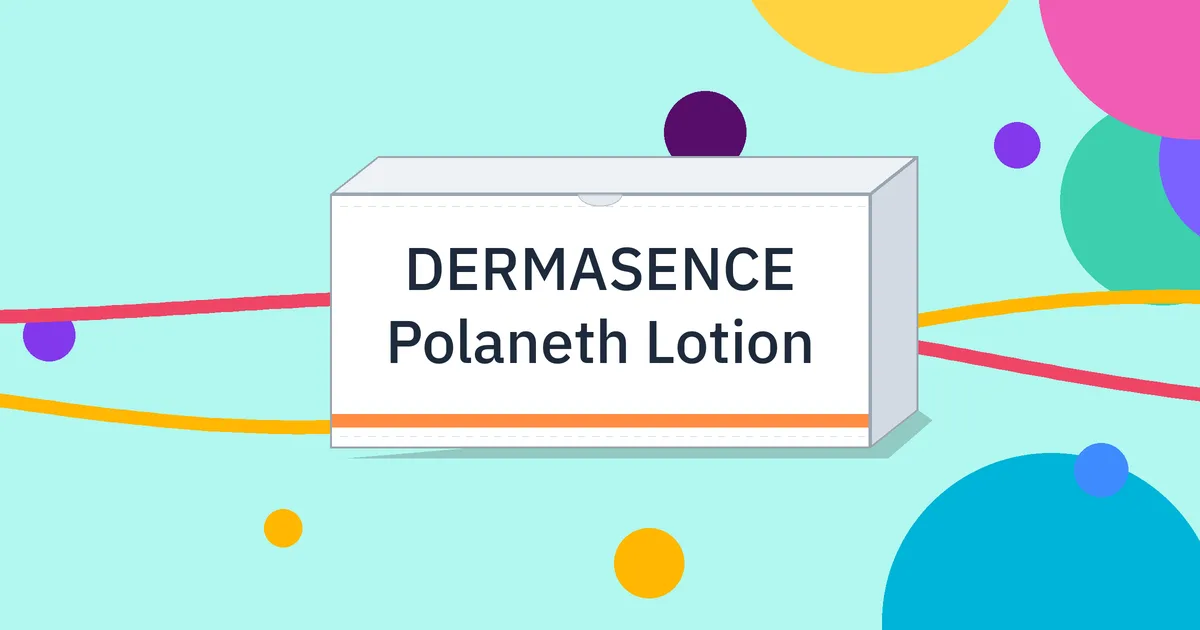 Symbolbild: Packung mit der Aufschrift DERMASENCE Polaneth Lotion (PZN 03647972) – Verfügbarkeit und Bezug in Apotheken in Frankfurt am Main
