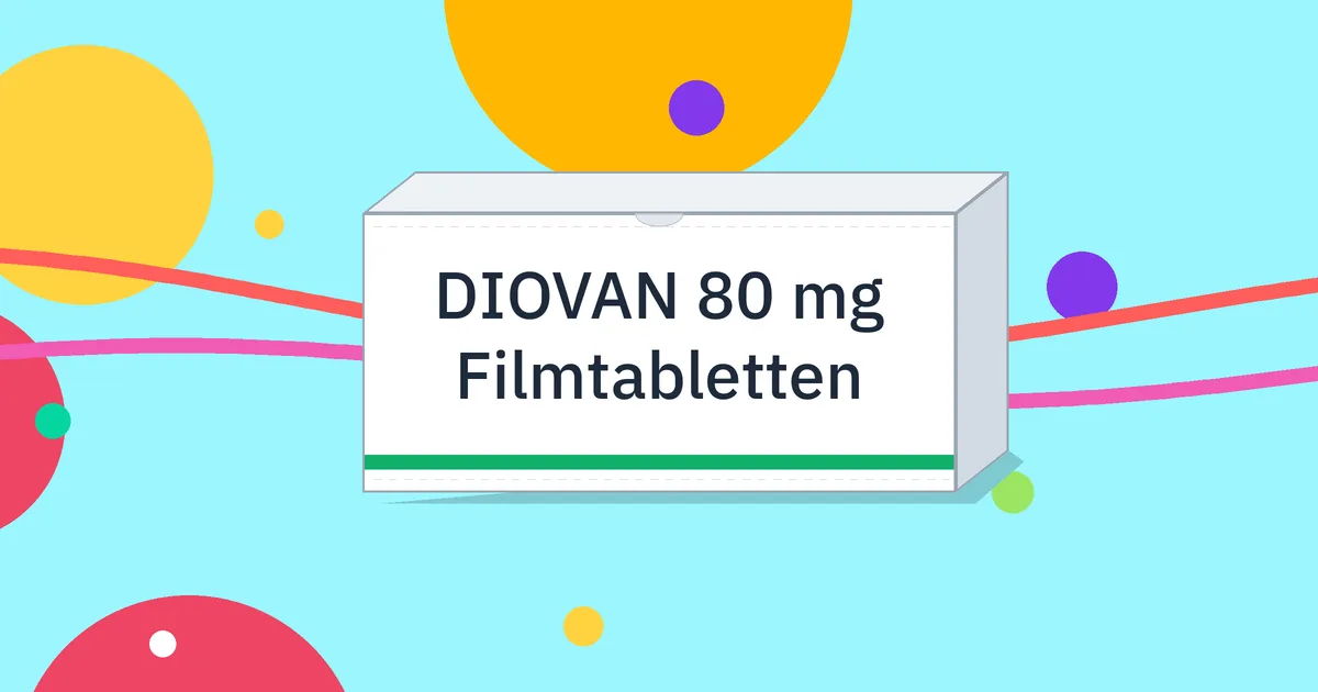 Symbolbild: Packung mit der Aufschrift DIOVAN 80 mg Filmtabletten (PZN 20106999) – Verfügbarkeit und Bezug in Apotheken in Frankfurt am Main