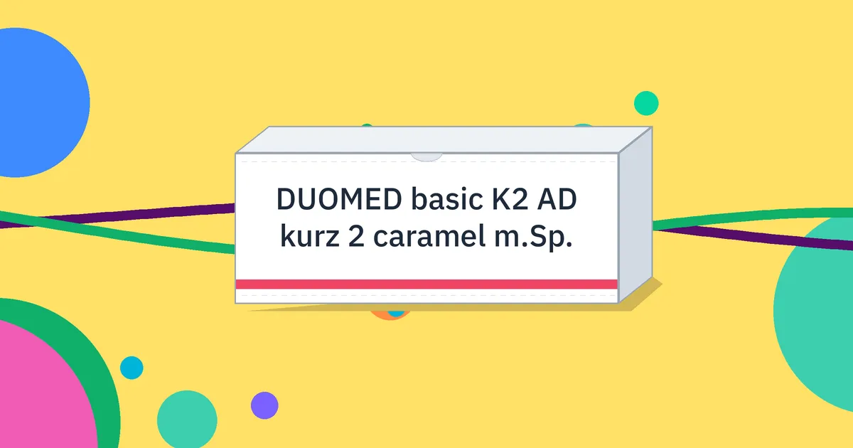 Symbolbild: Packung mit der Aufschrift DUOMED basic K2 AD kurz 2 caramel m.Sp. (PZN 20907386) – Verfügbarkeit und Bezug in Apotheken in Frankfurt am Main