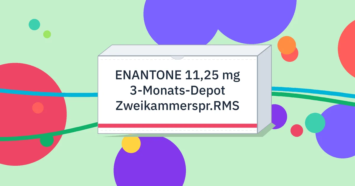 Symbolbild: Packung mit der Aufschrift ENANTONE 11,25 mg 3-Monats-Depot Zweikammerspr.RMS (PZN 10183898) – Verfügbarkeit und Bezug in Apotheken in Frankfurt am Main