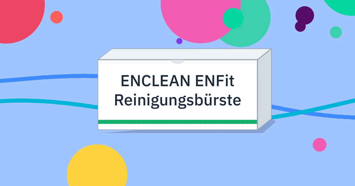 Symbolbild: Packung mit der Aufschrift ENCLEAN ENFit Reinigungsbürste (PZN 16615608) – Verfügbarkeit und Bezug in Apotheken in Frankfurt am Main