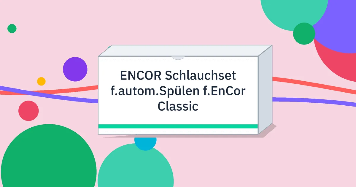 Symbolbild: Packung mit der Aufschrift ENCOR Schlauchset f.autom.Spülen f.EnCor Classic (PZN 03576982) – Verfügbarkeit und Bezug in Apotheken in Frankfurt am Main