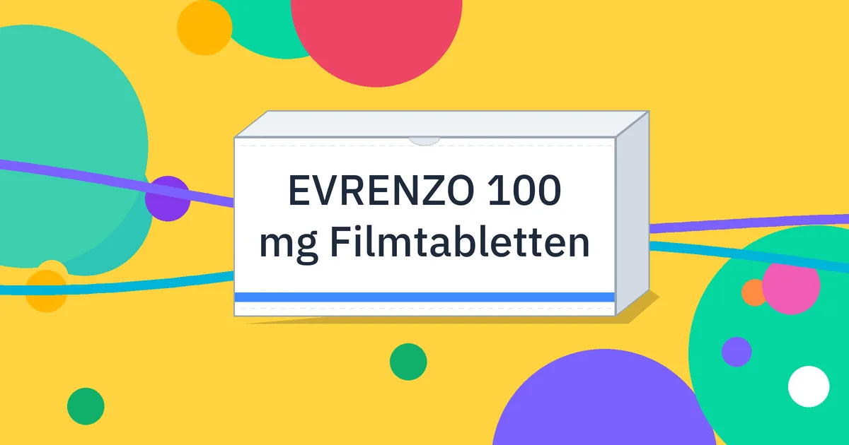 Symbolbild: Packung mit der Aufschrift EVRENZO 100 mg Filmtabletten (PZN 18496160) – Verfügbarkeit und Bezug in Apotheken in Frankfurt am Main