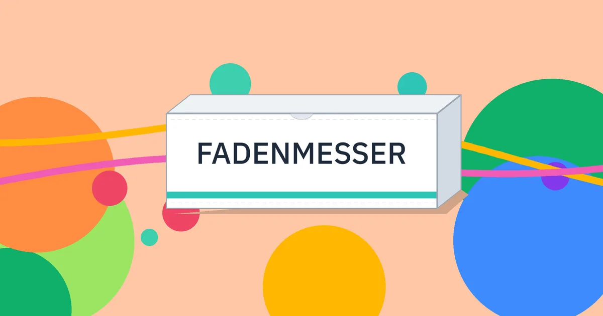 Symbolbild: Packung mit der Aufschrift FADENMESSER (PZN 04352434) – Verfügbarkeit und Bezug in Apotheken in Frankfurt am Main