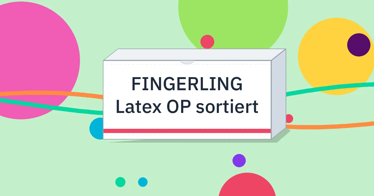 Symbolbild: Packung mit der Aufschrift FINGERLING Latex OP sortiert (PZN 04837195) – Verfügbarkeit und Bezug in Apotheken in Frankfurt am Main
