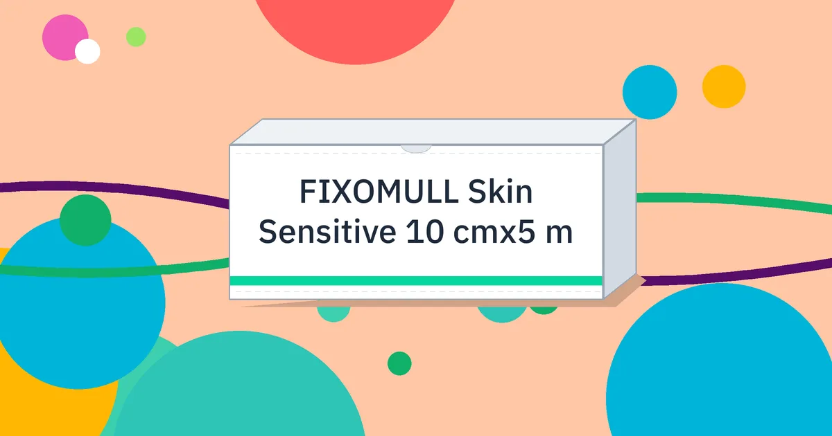 Symbolbild: Packung mit der Aufschrift FIXOMULL Skin Sensitive 10 cmx5 m (PZN 18297733) – Verfügbarkeit und Bezug in Apotheken in Frankfurt am Main
