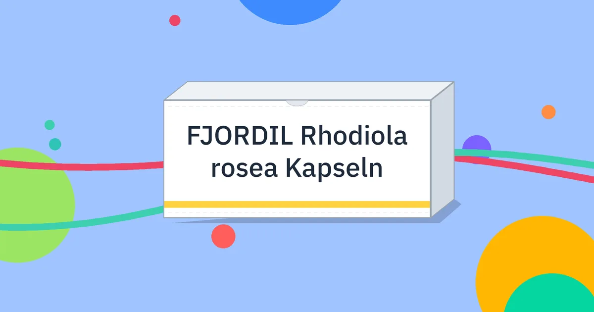 Symbolbild: Packung mit der Aufschrift FJORDIL Rhodiola rosea Kapseln (PZN 17444066) – Verfügbarkeit und Bezug in Apotheken in Frankfurt am Main