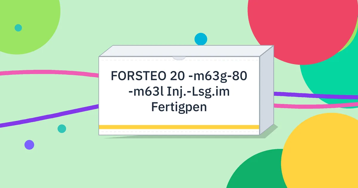 Symbolbild: Packung mit der Aufschrift FORSTEO 20 -m63g-80 -m63l Inj.-Lsg.im Fertigpen (PZN 14178173) – Verfügbarkeit und Bezug in Apotheken in Frankfurt am Main
