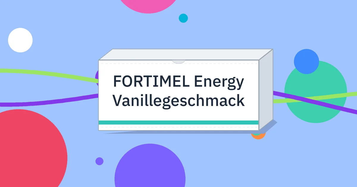 Symbolbild: Packung mit der Aufschrift FORTIMEL Energy Vanillegeschmack (PZN 00722130) – Verfügbarkeit und Bezug in Apotheken in Frankfurt am Main