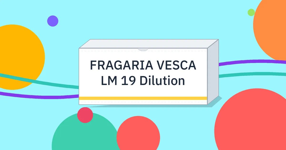 Symbolbild: Packung mit der Aufschrift FRAGARIA VESCA LM 19 Dilution (PZN 13490721) – Verfügbarkeit und Bezug in Apotheken in Frankfurt am Main