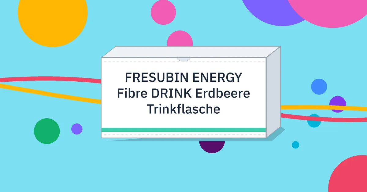 Symbolbild: Packung mit der Aufschrift FRESUBIN ENERGY Fibre DRINK Erdbeere Trinkflasche (PZN 02174796) – Verfügbarkeit und Bezug in Apotheken in Frankfurt am Main
