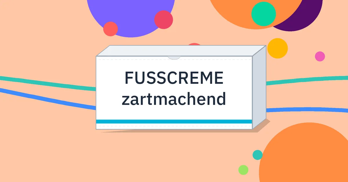 Symbolbild: Packung mit der Aufschrift FUSSCREME zartmachend (PZN 06155146) – Verfügbarkeit und Bezug in Apotheken in Frankfurt am Main