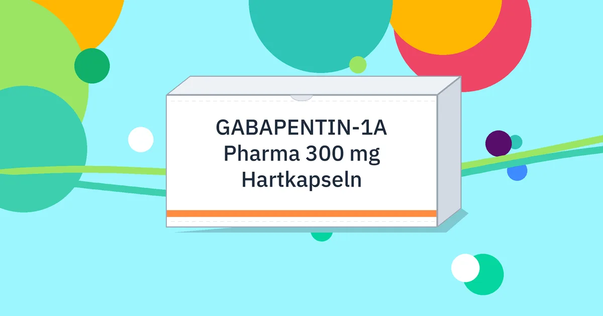 Symbolbild: Packung mit der Aufschrift GABAPENTIN-1A Pharma 300 mg Hartkapseln (PZN 04170667) – Verfügbarkeit und Bezug in Apotheken in Frankfurt am Main