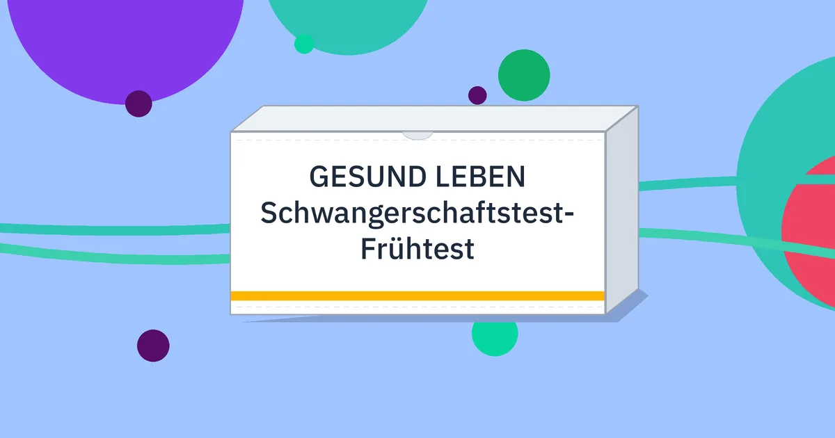 Symbolbild: Packung mit der Aufschrift GESUND LEBEN Schwangerschaftstest-Frühtest (PZN 04985599) – Verfügbarkeit und Bezug in Apotheken in Frankfurt am Main