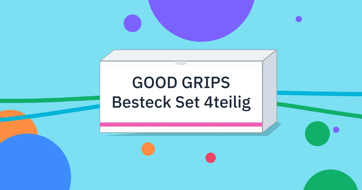 Symbolbild: Packung mit der Aufschrift GOOD GRIPS Besteck Set 4teilig (PZN 00905741) – Verfügbarkeit und Bezug in Apotheken in Frankfurt am Main