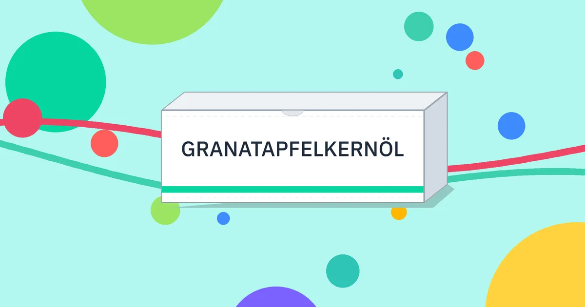 Symbolbild: Packung mit der Aufschrift GRANATAPFELKERNÖL (PZN 18681880) – Verfügbarkeit und Bezug in Apotheken in Frankfurt am Main