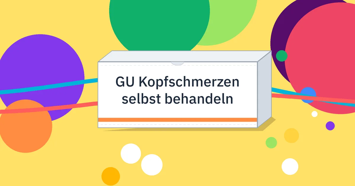 Symbolbild: Packung mit der Aufschrift GU Kopfschmerzen selbst behandeln (PZN 17061767) – Verfügbarkeit und Bezug in Apotheken in Frankfurt am Main