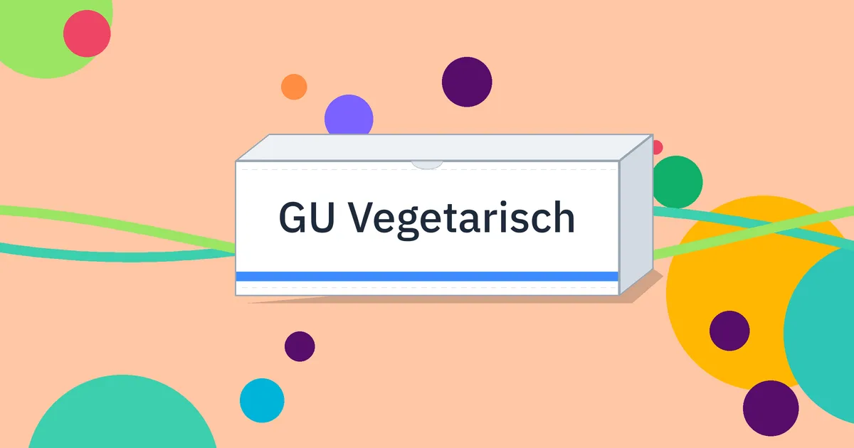 Symbolbild: Packung mit der Aufschrift GU Vegetarisch (PZN 15373451) – Verfügbarkeit und Bezug in Apotheken in Frankfurt am Main