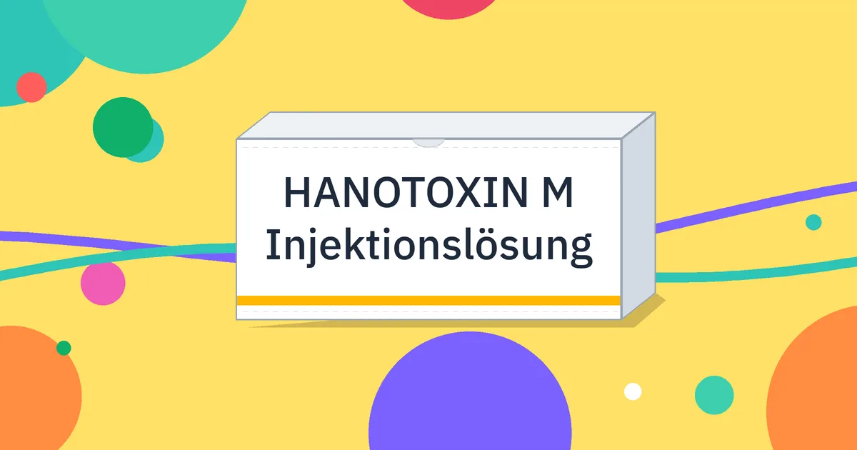 Symbolbild: Packung mit der Aufschrift HANOTOXIN M Injektionslösung (PZN 02647504) – Verfügbarkeit und Bezug in Apotheken in Frankfurt am Main