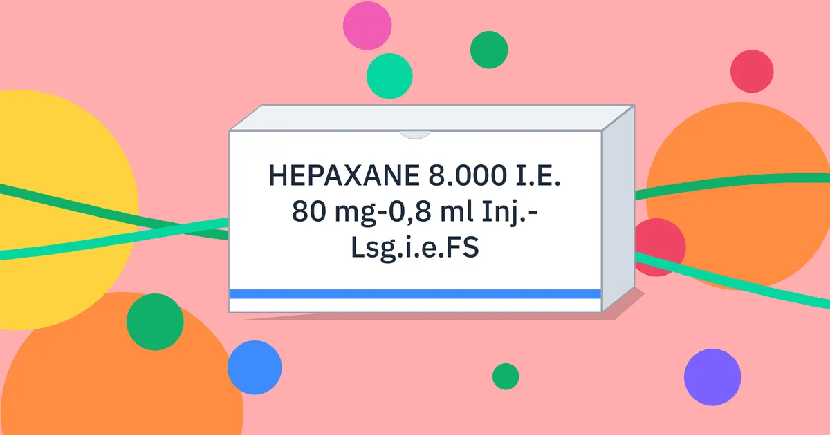 Symbolbild: Packung mit der Aufschrift HEPAXANE 8.000 I.E. 80 mg-0,8 ml Inj.-Lsg.i.e.FS (PZN 15638033) – Verfügbarkeit und Bezug in Apotheken in Frankfurt am Main