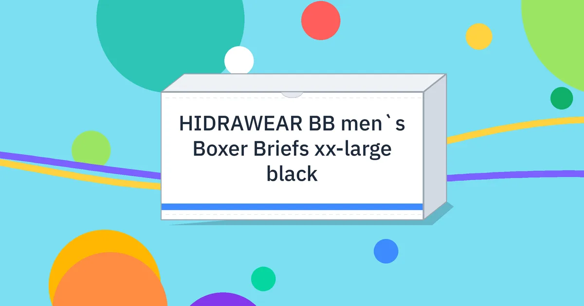 Symbolbild: Packung mit der Aufschrift HIDRAWEAR BB men`s Boxer Briefs xx-large black (PZN 17516417) – Verfügbarkeit und Bezug in Apotheken in Frankfurt am Main