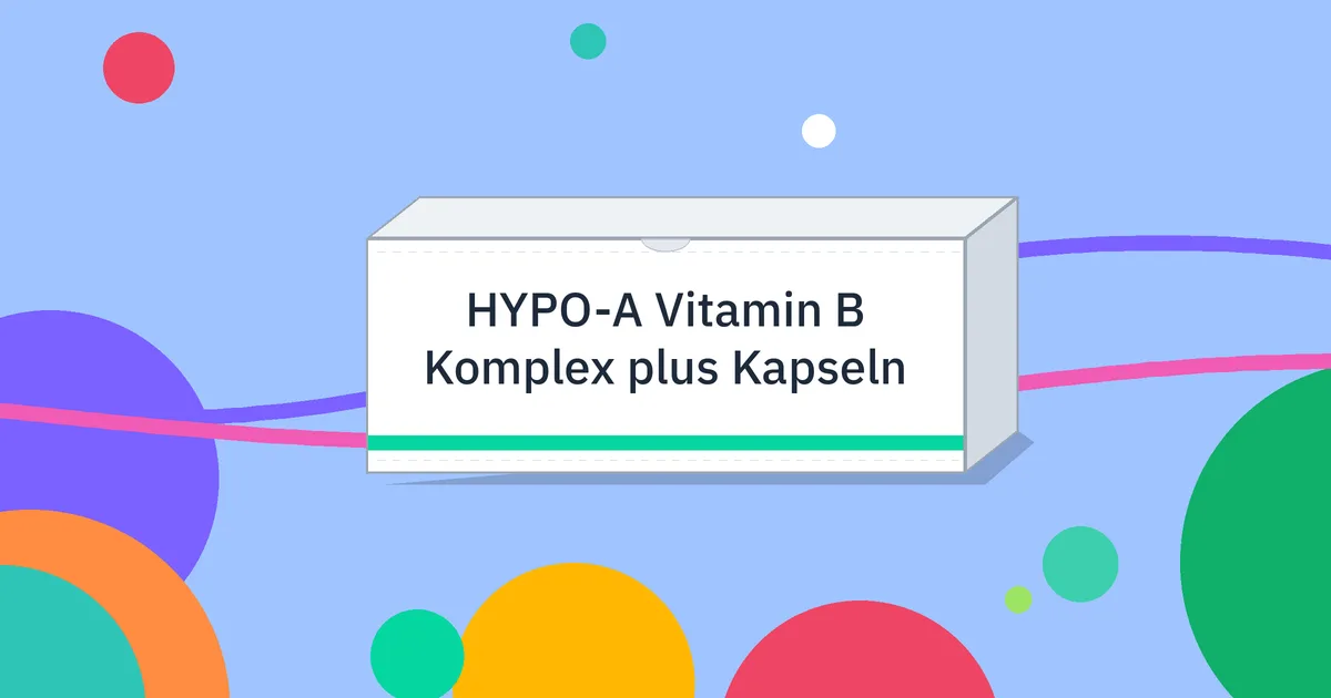 Symbolbild: Packung mit der Aufschrift HYPO-A Vitamin B Komplex plus Kapseln (PZN 00267163) – Verfügbarkeit und Bezug in Apotheken in Frankfurt am Main