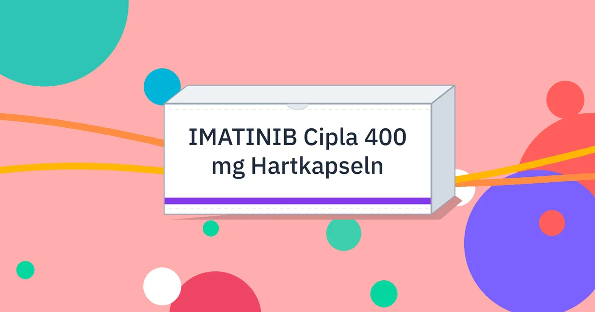Symbolbild: Packung mit der Aufschrift IMATINIB Cipla 400 mg Hartkapseln (PZN 12544159) – Verfügbarkeit und Bezug in Apotheken in Frankfurt am Main