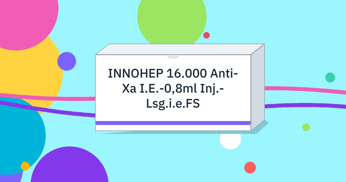 Symbolbild: Packung mit der Aufschrift INNOHEP 16.000 Anti-Xa I.E.-0,8ml Inj.-Lsg.i.e.FS (PZN 18379922) – Verfügbarkeit und Bezug in Apotheken in Frankfurt am Main