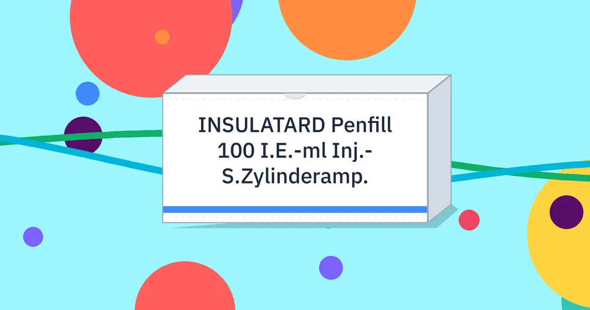 Symbolbild: Packung mit der Aufschrift INSULATARD Penfill 100 I.E.-ml Inj.-S.Zylinderamp. (PZN 00022958) – Verfügbarkeit und Bezug in Apotheken in Frankfurt am Main