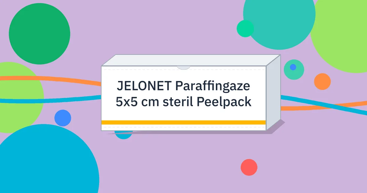 Symbolbild: Packung mit der Aufschrift JELONET Paraffingaze 5x5 cm steril Peelpack (PZN 16349029) – Verfügbarkeit und Bezug in Apotheken in Frankfurt am Main