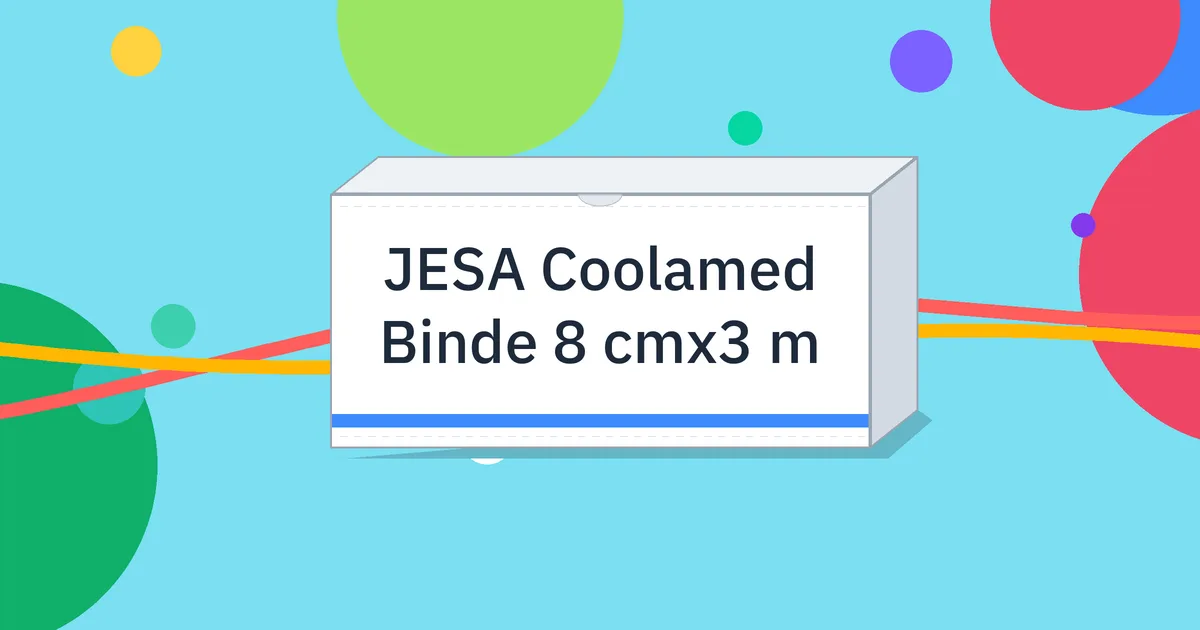 Symbolbild: Packung mit der Aufschrift JESA Coolamed Binde 8 cmx3 m (PZN 10335380) – Verfügbarkeit und Bezug in Apotheken in Frankfurt am Main