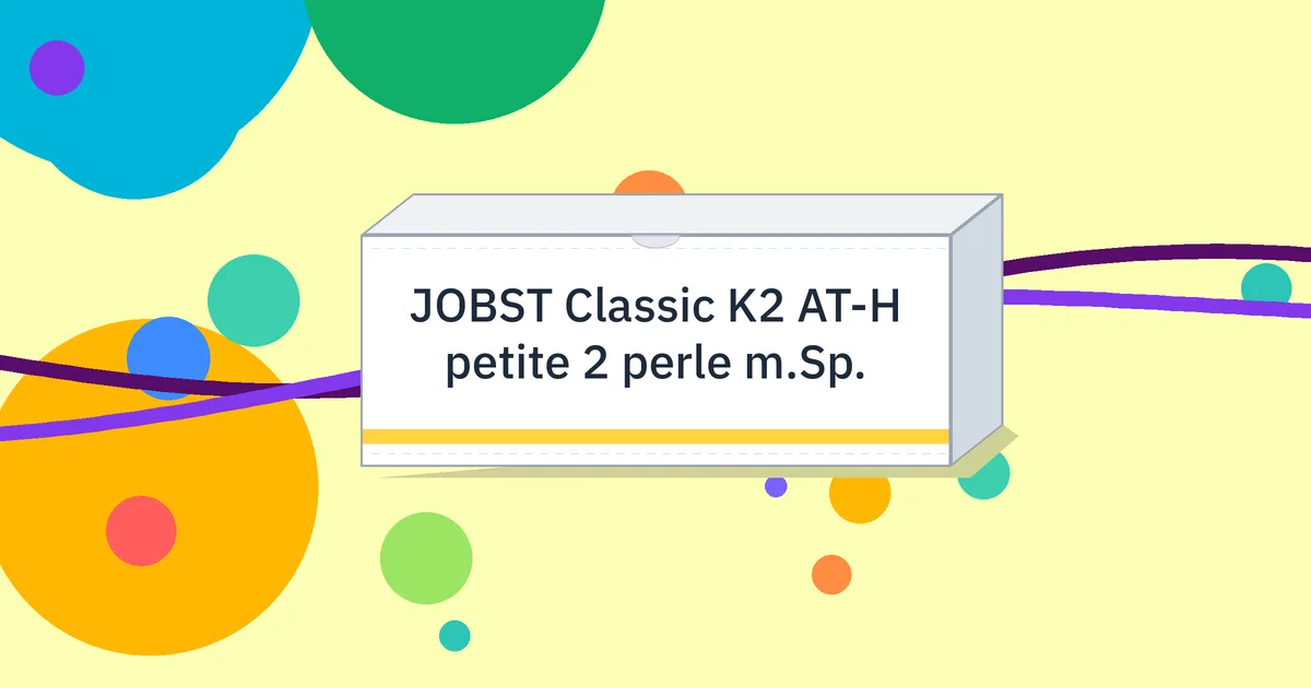 Symbolbild: Packung mit der Aufschrift JOBST Classic K2 AT-H petite 2 perle m.Sp. (PZN 13067566) – Verfügbarkeit und Bezug in Apotheken in Frankfurt am Main