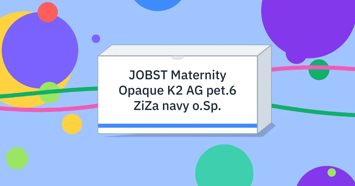 Symbolbild: Packung mit der Aufschrift JOBST Maternity Opaque K2 AG pet.6 ZiZa navy o.Sp. (PZN 15860777) – Verfügbarkeit und Bezug in Apotheken in Frankfurt am Main